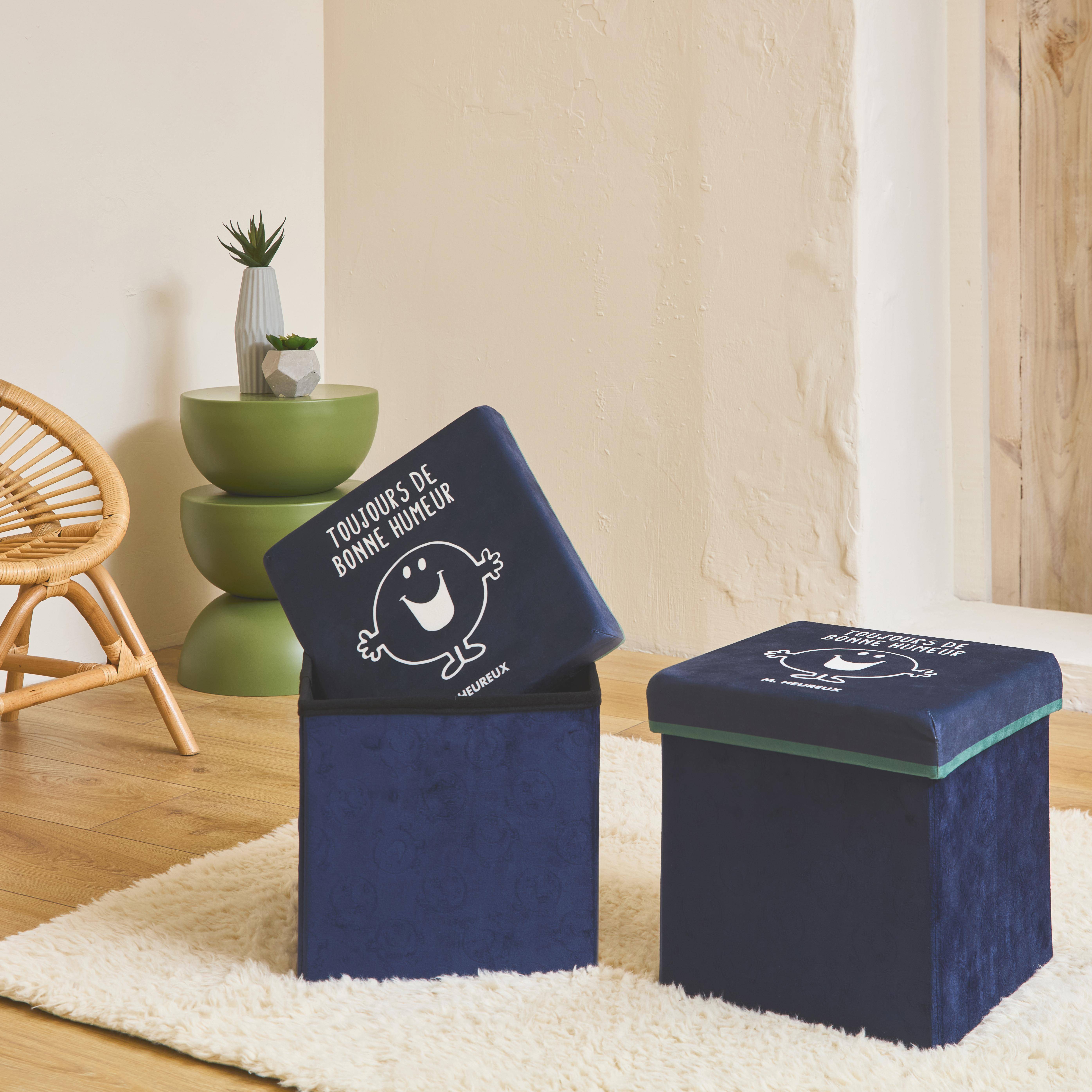 2er-Set Kinder-Sitzhocker marineblau Kollektion Mister/Miss I sweeek