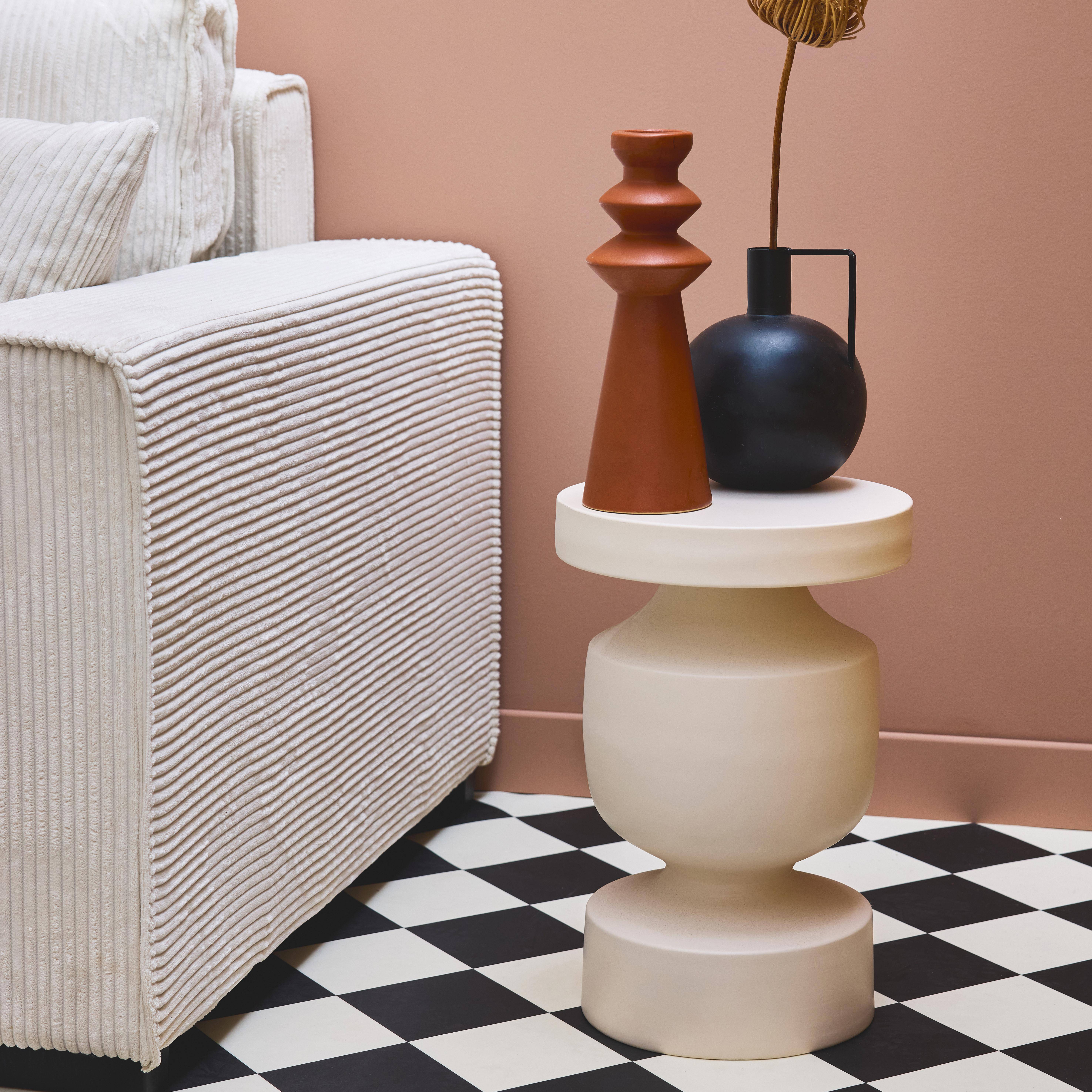 Metal side table, Cream | sweeek