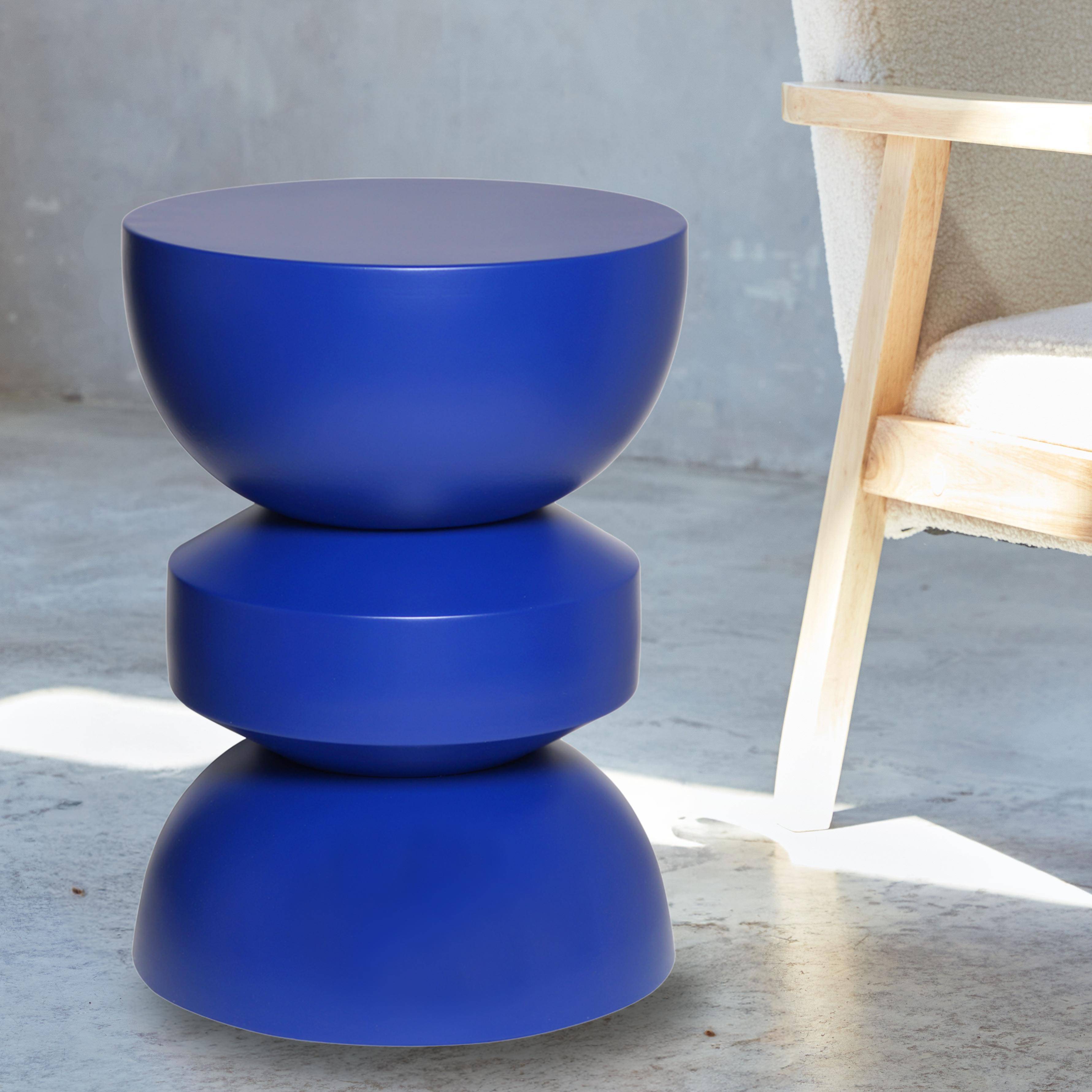 Side table, end table, nightstand metal, Blue | sweeek