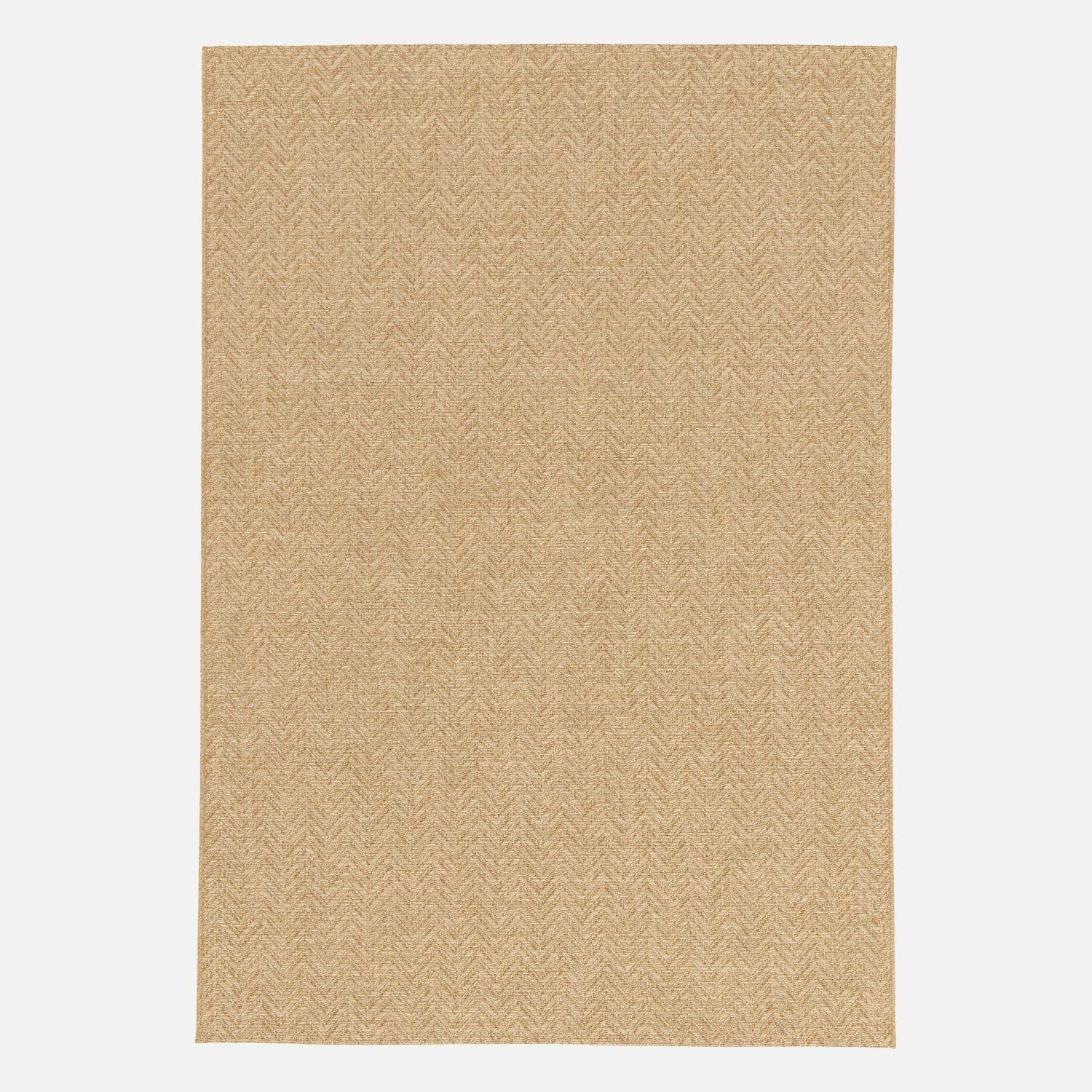 Tapete interior/exterior de efeito juta, natural