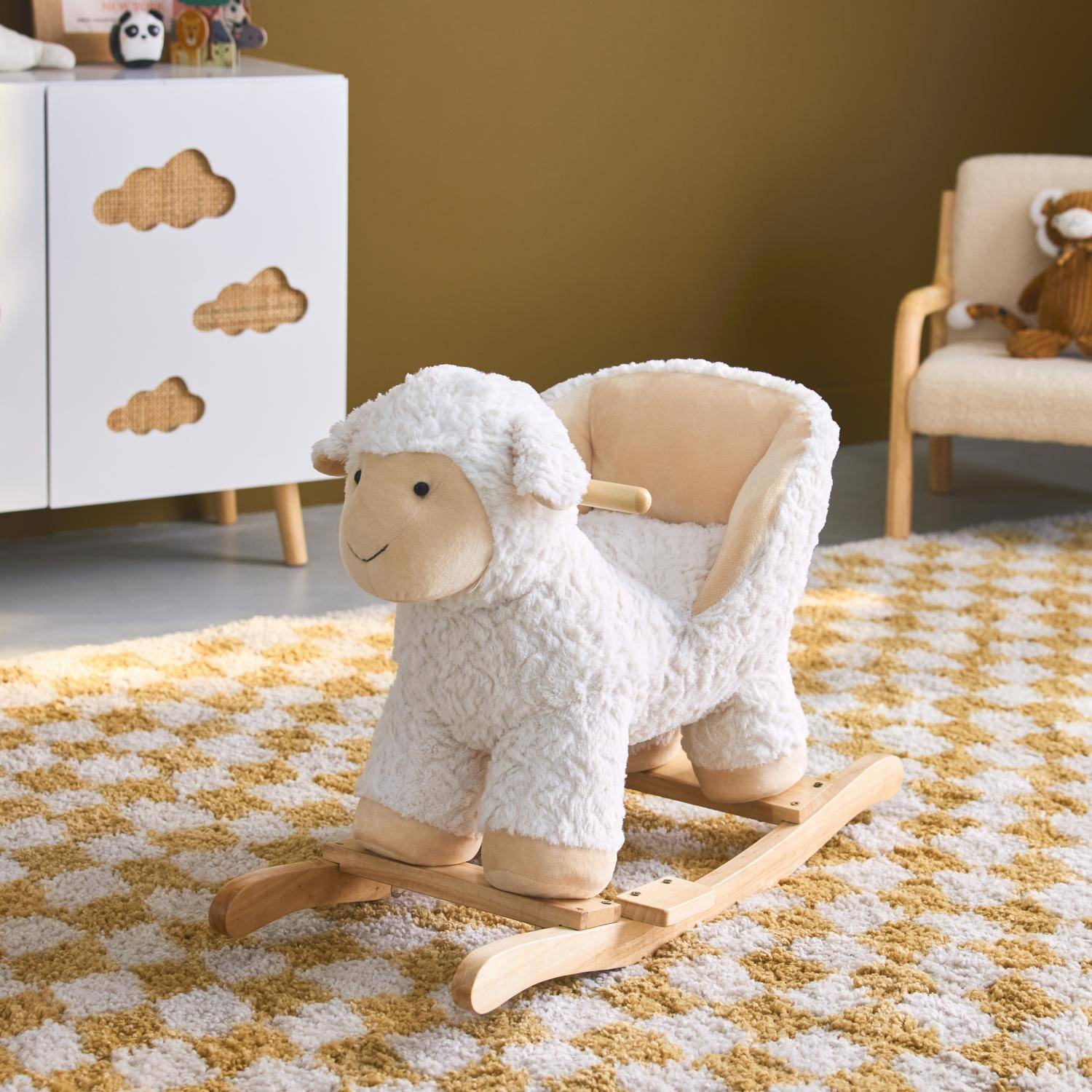 Rocking sheep for children, white | sweeek