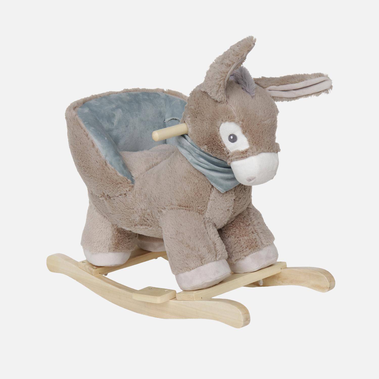 Children's donkey rocking chair, white | sweeek