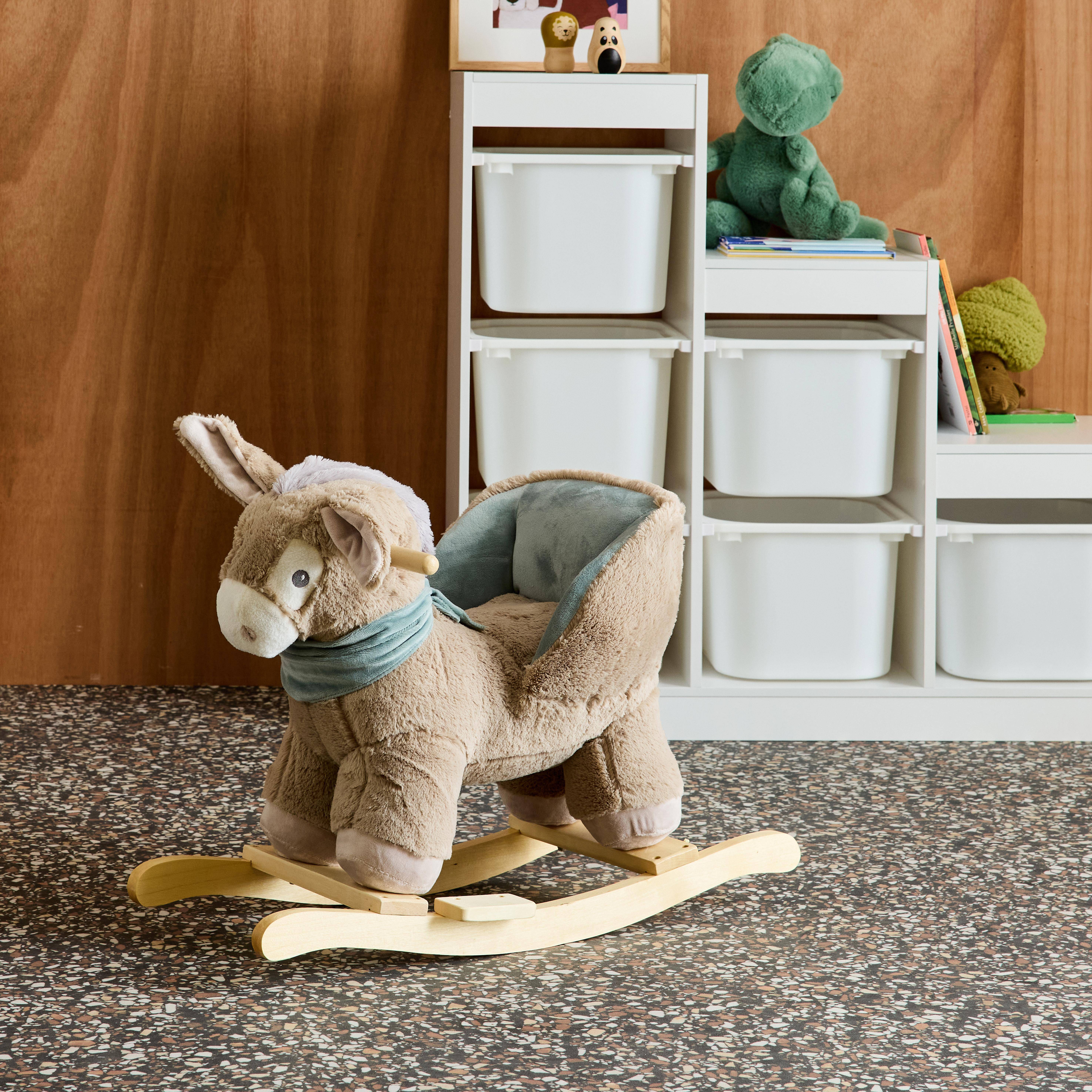 Children's donkey rocking chair, white | sweeek