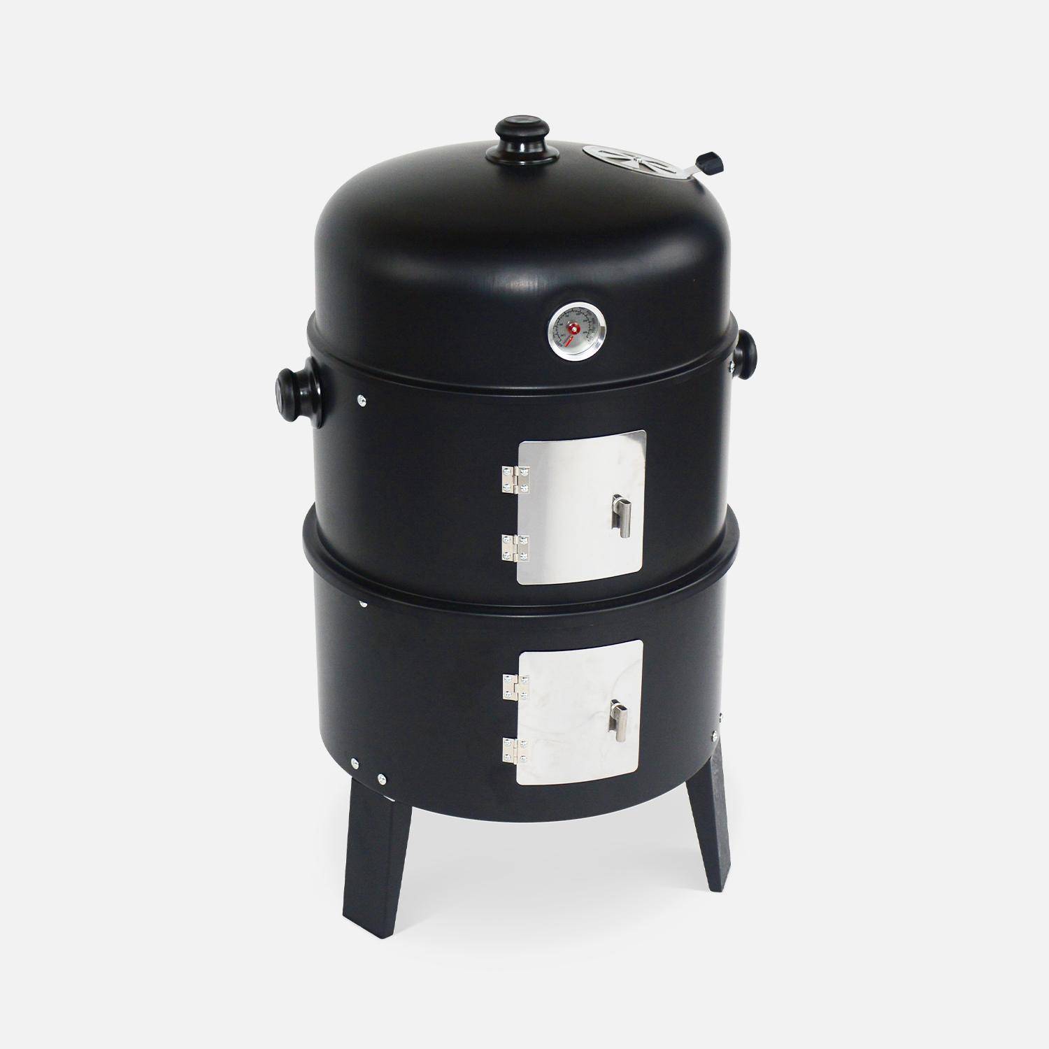 Barbecue Edouard - Smoker - Houtskool - Staal - Zwart | sweeek